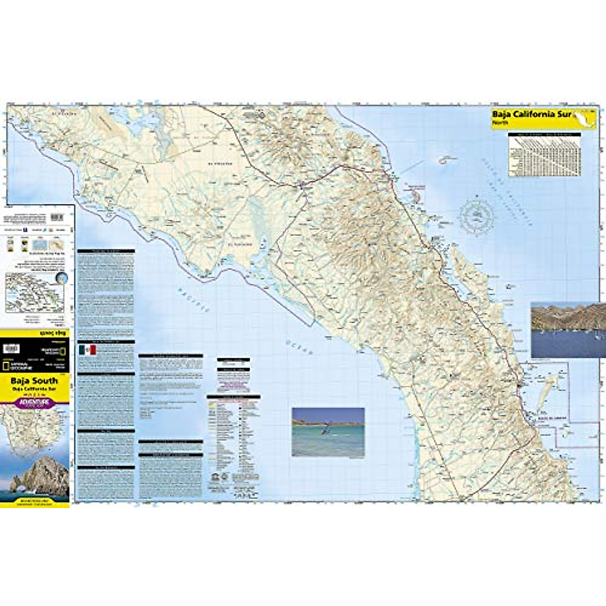 Baja South: Baja California Sur Map [Mexico] (National Geographic Adventure Map, 3104)