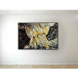 Canvas Wall Art Love Painting for Couples Bedroom, Love Painting Wall Art, Wall Art Love, Kiss Painting, The Kiss Painting Print, Kiss Canvas Wall Art (Ready to hang 24"x36", Style 1)