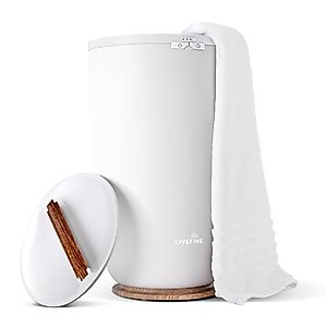 Live Fine Towel Warmer | Large Bucket Style Luxury Heater, Adjustable Timer, Auto Shut-Off | Fits Up to Two 40” x 70” Oversized Towels
