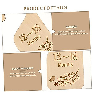 Alasum 7pcs Wooden Divider Baby Outfit Newborn Costume Baby Sets Infant Closet Divider Clothes Size Dividers Baby Clothes Divider Wood Wooden Clothes Divider Closet Size Divider Baby Room