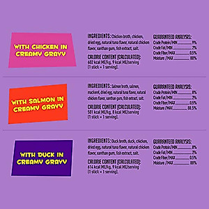 Tiki Cat Stix Wet Mousse Treats, Single Serve Indulgent Lickable Treat or Dry Food Topper, Variety Pack with Salmon, Chicken, and Tuna, 3 oz. Pouch (Pack of 12)