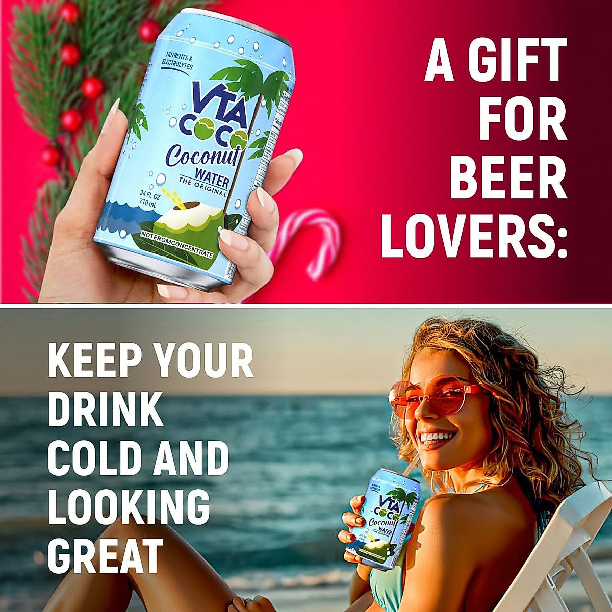 Skywin Silicone Can Sleeve (3 Pack) - Can Cover can Hides Can by Disguising it as a Can of Natural Coconut Water (Light Blue)