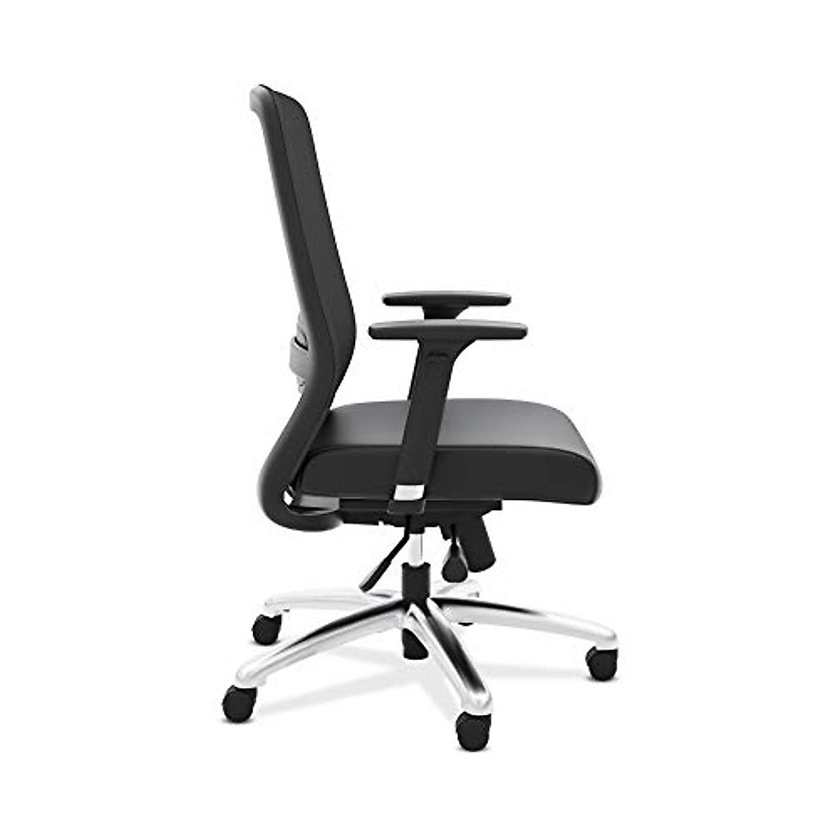 HON Exposure Task Mesh High-Back Computer Chair with Leather Seat for Office Desk, Black (HVL721)
