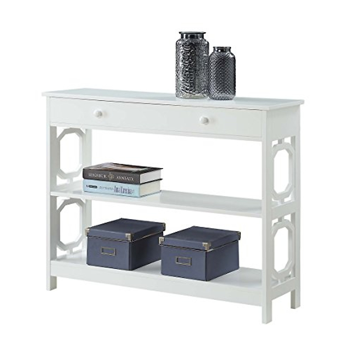 Convenience Concepts Omega 1 Drawer Console Table, White