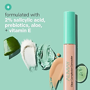 Almay Clear Complexion Acne Spot Treatment Concealer with Salicylic Acid - Lightweight, Hypoallergenic, for Sensitive Skin