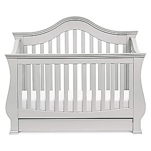 DaVinci Ashbury 4-in-1 Convertible Crib with Toddler Bed Conversion Kit in Cloud Grey, Greenguard Gold Certified