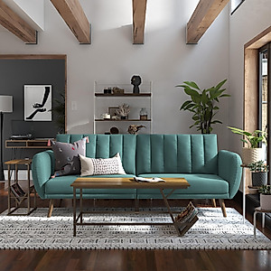 Novogratz 2115829N Brittany Futon, Light Blue