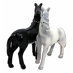 "Home Décor Accents" Romantic White Horses Ceramic Salt Pepper Shakers Set Figurine - Home Accents 33-kl1-8933