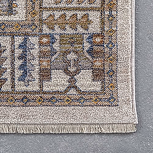 nuLOOM Jocelyn Global Inspired Medallion Fringe Area Rug, 3' x 5', Beige