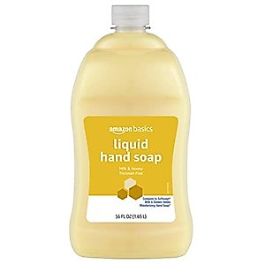Amazon Basics Liquid Hand Soap Refill, Milk and Honey Scent, Triclosan-free, 56 Fluid Ounces, Pack of 1