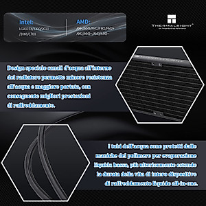 Thermalright Frozen Notte 360 Black ARGB Water Cooling CPU Cooler, 360 Black CPU Cooler Specifications, 3×120mm PWM Fans, S-FDB V2 Bearings, Suitable for AMD/AM4, Intel LGA 1700/1150/1151/1200/2011