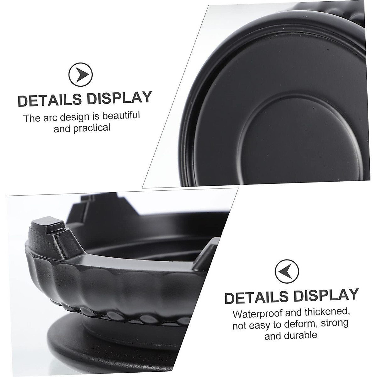 NOLITOY Wood Display Base Round Wood Pedestal Base Basin Frame Fish Tank East To Rotate Bamboo Wood Plastic Round Plant Stand Bonsai