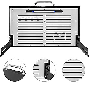 Hinged Lid for 36 inch Blackstone Griddle, Multi-Function Griddle Lid with LED Light, Pot Lid Rack, 4 Hooks, Blackstone Grill Accessories
