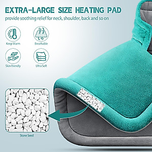 IZZUBIZ Christmas Gifts Heating Pad for Neck Shoulder and Back Pain Relief, Electric Weighted Heating Pad for Cramps, Leg and Foot, Gifts for Mothers Day, Fathers Day, Birthday, Women, Men, Dad, Mom