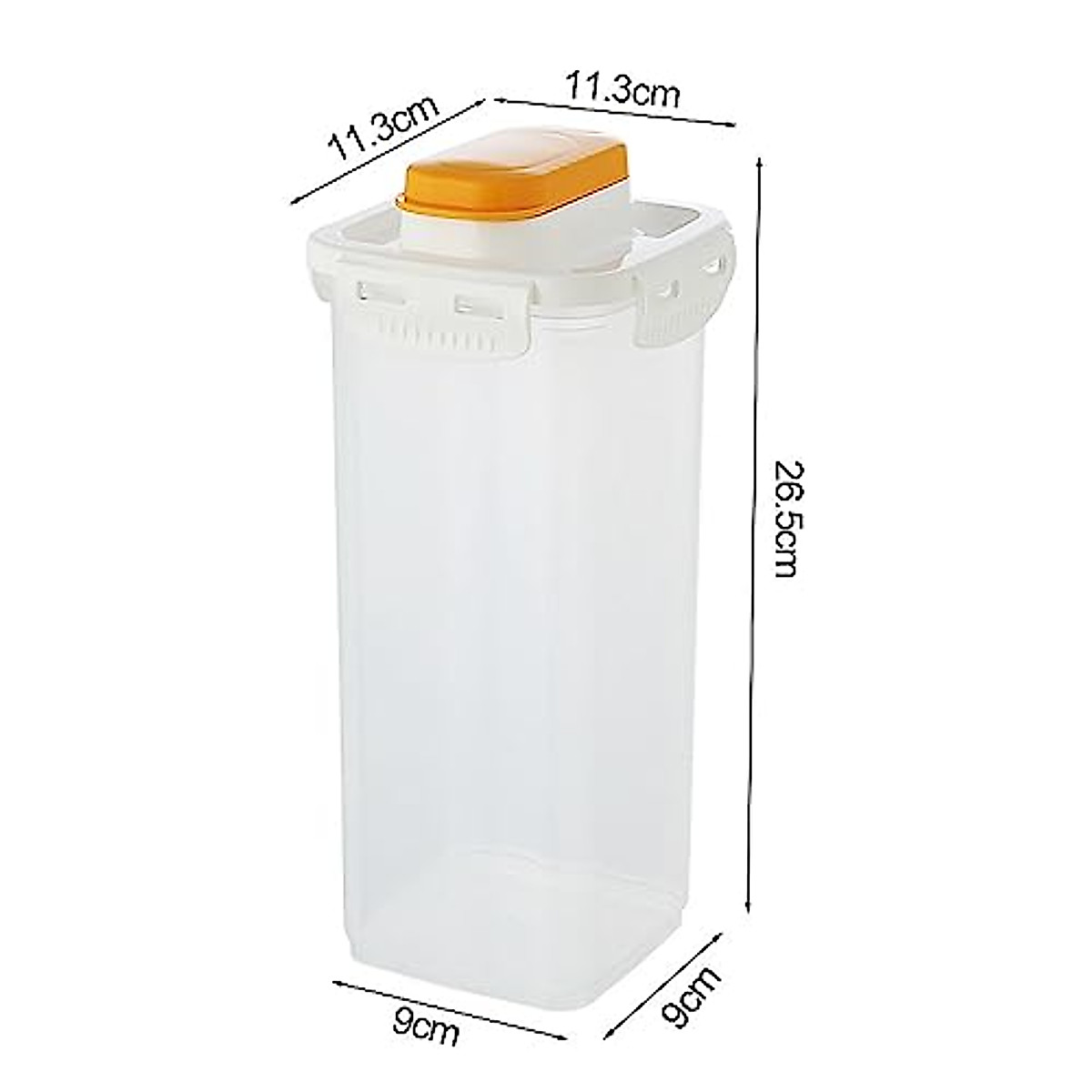 figatia Washing Powder Storage Box Clear Airtight Laundry for Pet Food Kitchens Oatmeal