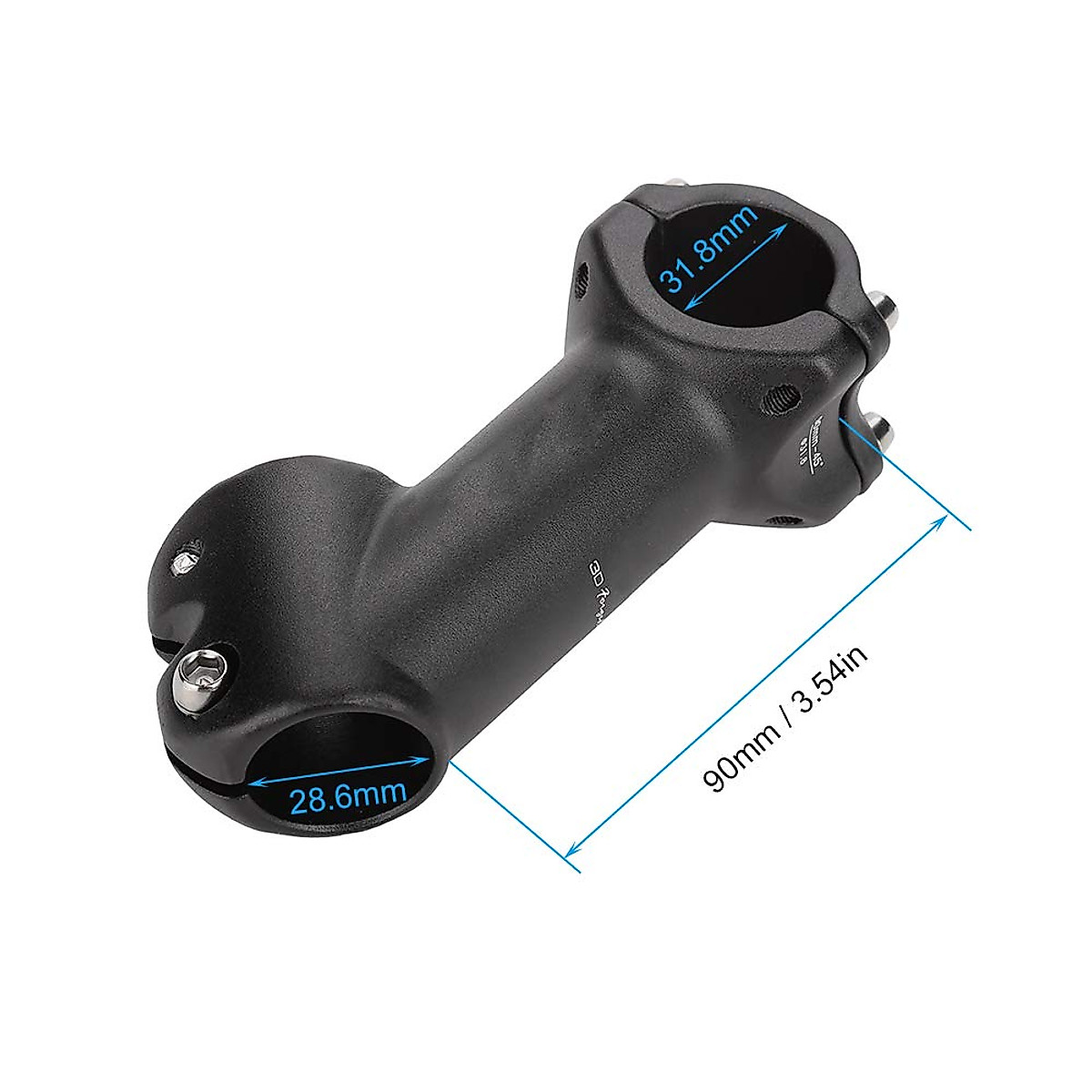 Health Gear Road Bike Stem, Bike Stem Aluminium Alloy, 31.8mm Aluminium Alloy Adjustable Bike Stem, Bike Handlebar Stem Riser Short Handlebar Stem for Most Road Bike