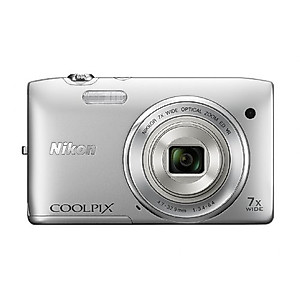 Nikon COOLPIX S3500 20.1 MP Digital Camera with 7x Zoom (Silver) (OLD MODEL)