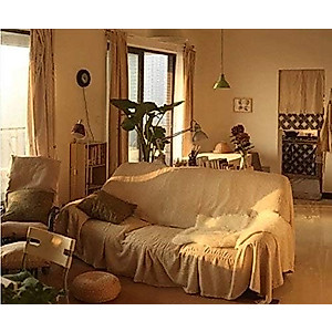 Embroidery Linen Fabric by The Yard - 5 Yard Linen Embroidery Fabric Plain Solid Color Cloth, 62 Inch Wide Linen Fabric by The Yard for Needlework, Tablecloth, Curtain, Garments Craft