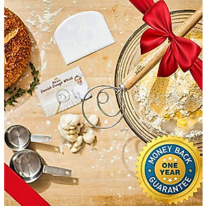 Danish Dough Whisk Bread Mixer - Hook Dutch Pizza Dough Making Bread Mixer Whisk Hooks Accessories Wisks - Great As A Gift