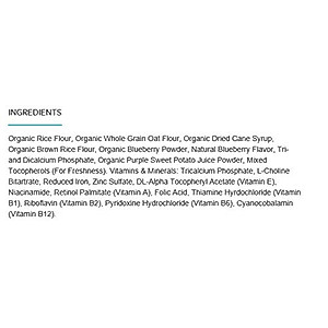 Plum Organics Baby Food Pouch | Super Puffs | Blueberry With Purple Sweet Potato | 1.5 Ounce | 4 Pack | Organic Food Squeeze for Babies, Kids, Toddlers