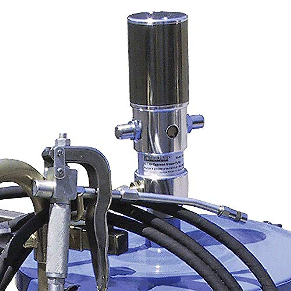 AFF Air Operated Portable Grease Unit with Model 4-Wheel Cart, For Use with 16-Gallon Containers, 70-110 PSI, 8622A