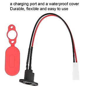 Battery Charger Connector Plug, Charging Port for M365 with Waterproof Cover for M365 Electric Scooter Accessory