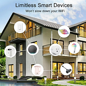 ExIoTy Smart Plug, Works with Alexa Only, Simple Setup with One Voice Command, Voice Control, Remote Control, Timer & Schedule & Group Controller, Bluetooth Mesh Outlet, Alexa Echo Required （4 Pack）