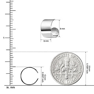 JewelrieShop Earcuffs Stainless Steel Ear Cuffs Helix Cartilage Clip on Wrap Punk Earrings for Women Men Non Piercing Adjustable 2 pairs