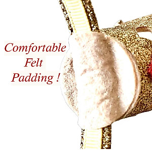 Purple Myrtle Queen of Hearts Crown Headband - Gold Tiny Crown for Women - Adult Costume Headwear - Halloween, Cosplay Party - Hand Wash Only - Unisex