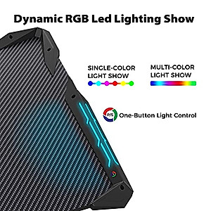 EUREKA ERGONOMIC Z60 Gaming Desk with Led Lights, 60 Inch Large RGB Gaming Computer & Height Adjustable Mouse & Keyboard Tray Under Desk, 28x10'' Large Slide Out Swivel Tilt Computer Keyboard Drawer