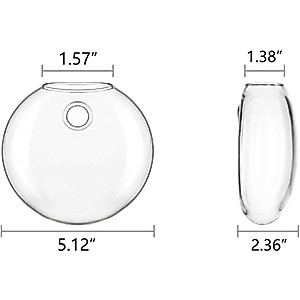 Mkono Wall Hanging Planter Propagation Station Glass Flower Vase for Hydroponics Plants, Bathroom, Home Office Living Room Decor Gift, Oblate Set of 4