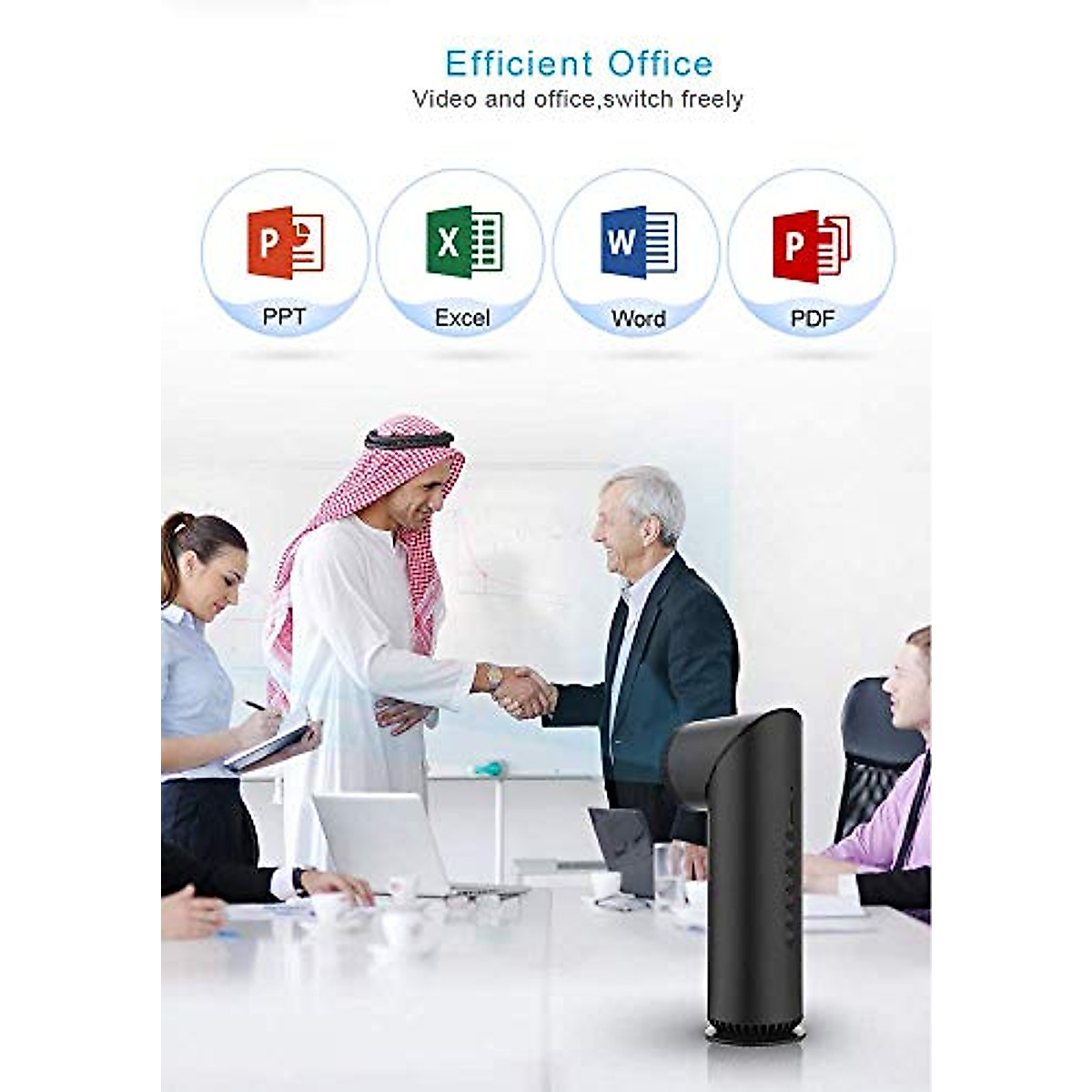 DROOS Mini Projector Portable,1080p Support, Hd Home Theater Projector, Projection Size 200, 6000 Mah Battery, Hdmi, USB, Sd, (projectors)