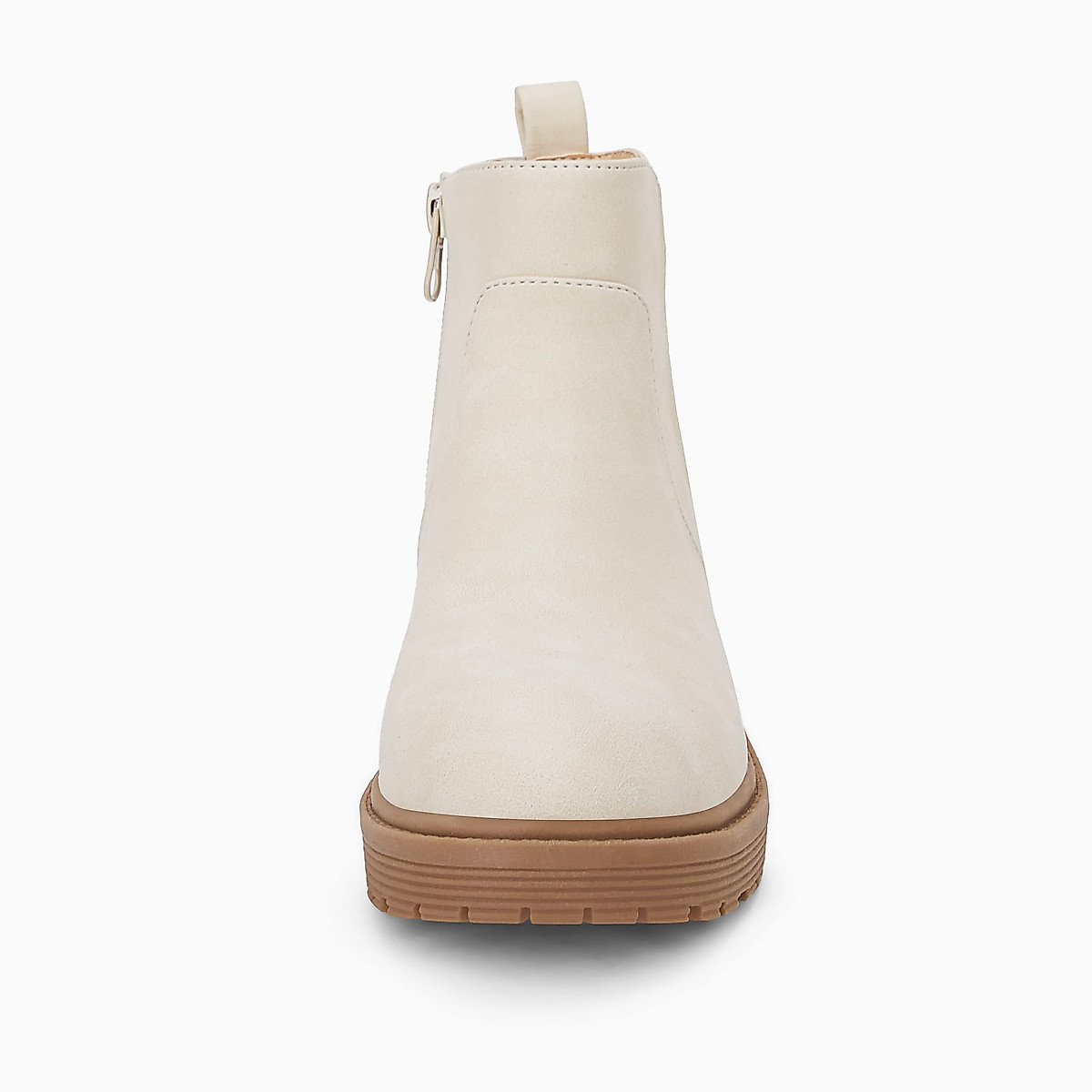 Jauoop Girls Boys Suede Ankle Boots Warm Combat Shoes With Side Zipper for Toddler/Little Kid/Big Kid