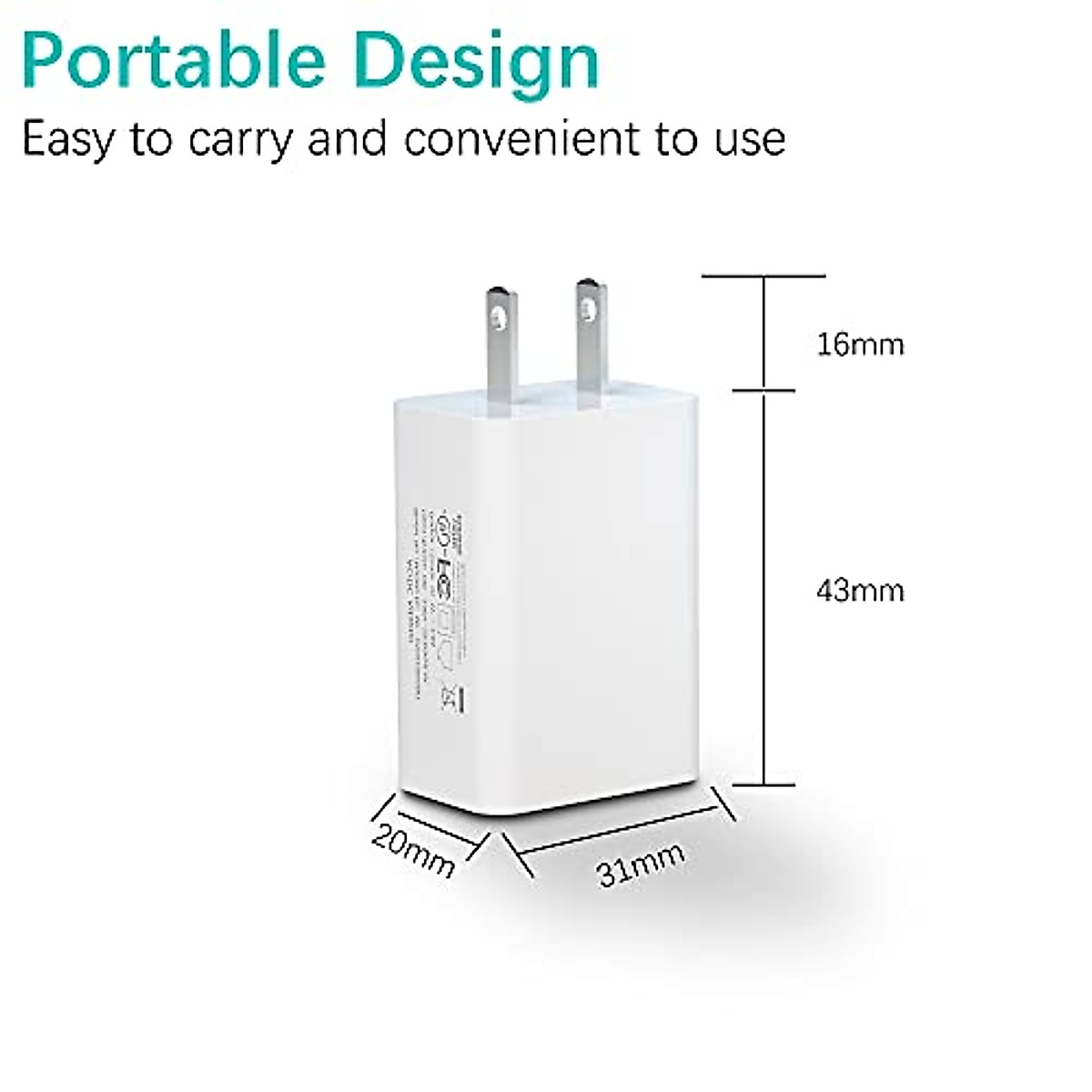 USB Charger with 16.4FT Power Extension Cable for Wyze Cam, Yi Camera,Oculus Go,Cloud Cam,Echo Dot Kid Edition,Nest Cam,Netvue,Blink,Furbo Dog Yi Dome Home Security Camera,Charging Supply Cord