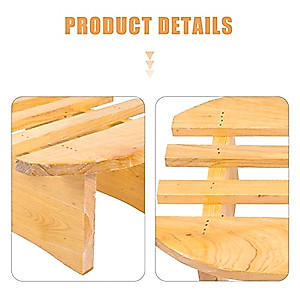 Healeved Sauna Footrest Leg Rest Wooden Step Stool Tiny Small Low Foot Stool Kids Potty Training Stool Plant Stand Home Spa Bathing Sauna Accessories
