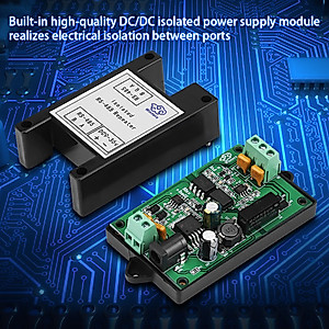 Industrial Grade Photoelectric Isolation RS485 Repeater DC DC Isolated Power Module Amplifier Converter for Attendance Machine, IC Card Charging System