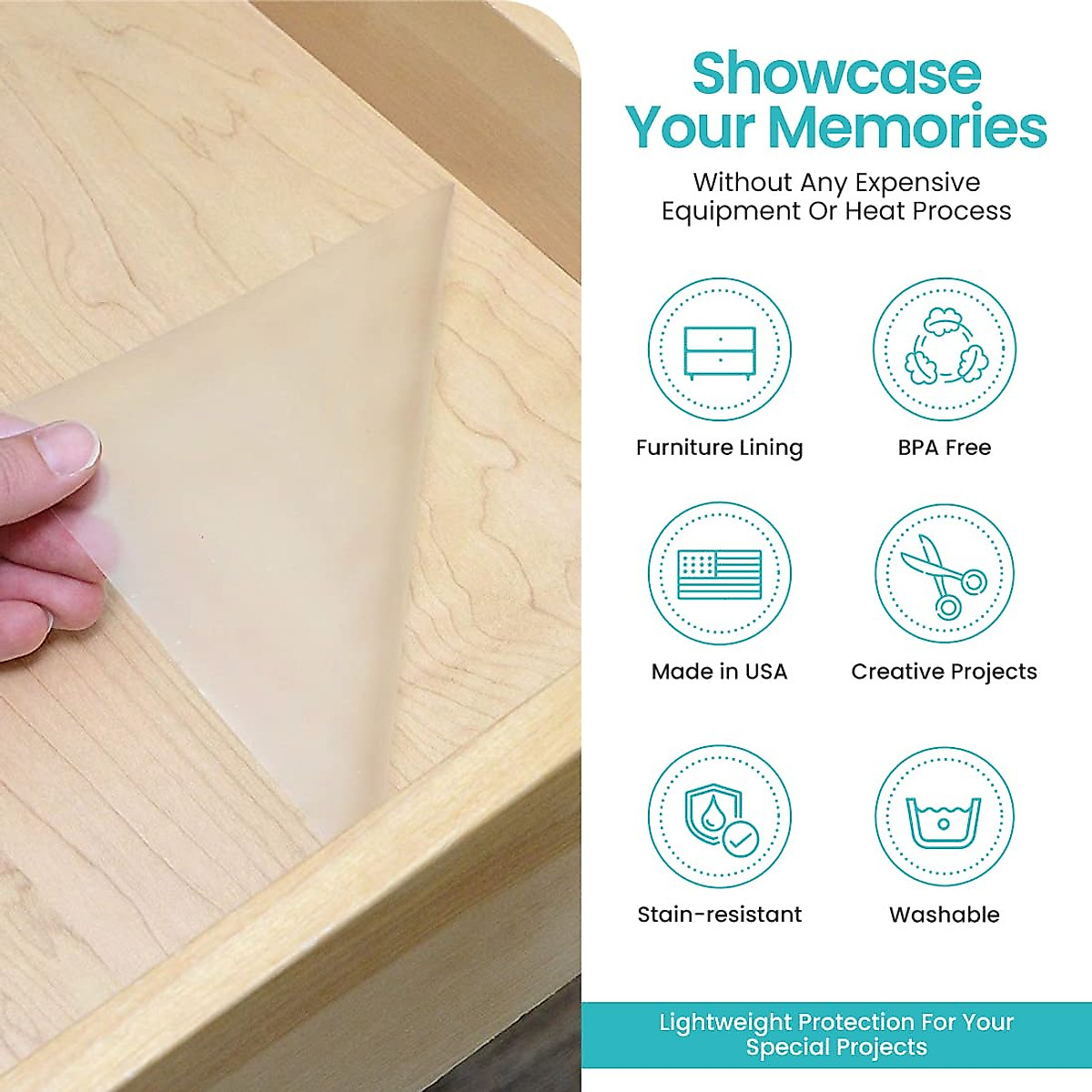 Con-Tact Brand Creative Clear Covering, Versatile and Self-Adhesive Shelf Liner, Ideal Privacy Film, Protective Clear Vinyl, 18'' x 16', Matte