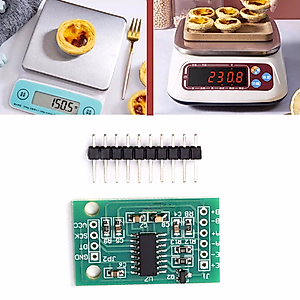 Load Cell Amplifier, 5Pcs HX711 Dual-Channel 24 Bit Weight Weighing Load Cell Conversion Module Accessory with Pin Header, Pressure Sensor