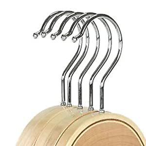 Koobay Premium Hanger 17" Natural Eco Wood Hangers for Closet, with Extra Soft Non Slip Rubber Grips Saving Space Hangers for Coat Clothes Camisole,Closet Organizer 30 Pack