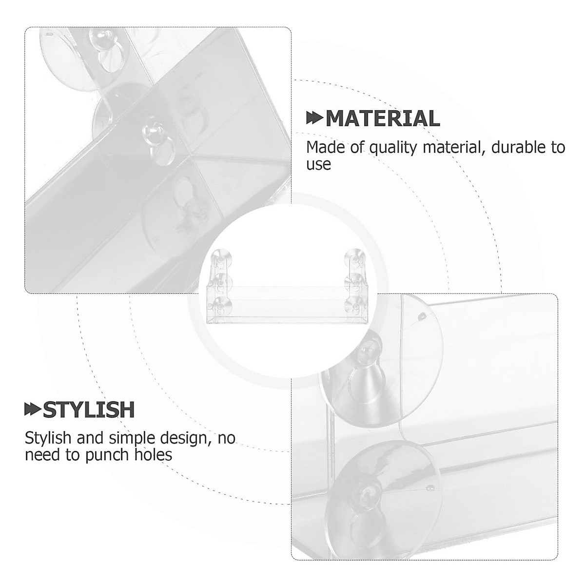 Yardwe Fridge Organizer 1pc Acrylic Display Risers Acrylic Storage Box Beverage Shelf Frige Rack Refrigerator Rack Suction Cup Display Stand Bracket Storage Rack Suction Rack