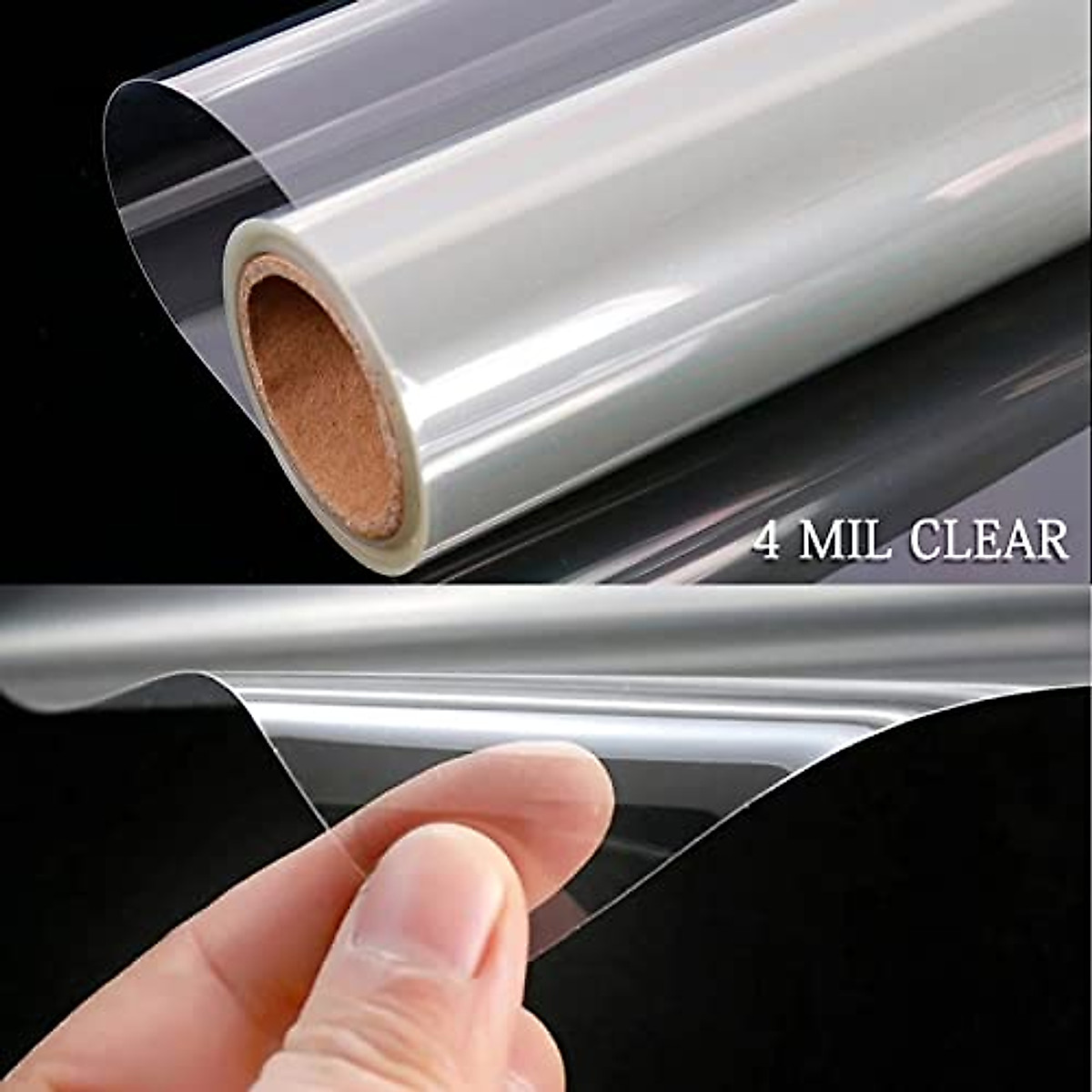 Window Security Film 23.6in X 19.7ft, Shackcom Tempered Glass Window Film Adhesive Anti-Shatter for Home, Office and Car (Clear)
