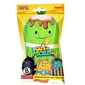 Cats vs Pickles - Mystery Bags - Gold Wave - 1pk - 4" Bean Filled Plushies! Great for Stocking Stuffers, Advent Calendars for Kids, Boys, & Girls.