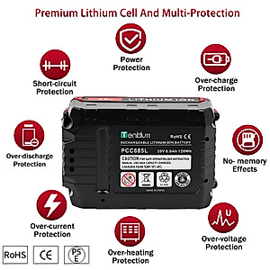 TenHutt 【Upgrade】 20V Max Lithium Replacement Battery for Porter Cable 20V Battery PCC685L PCC680L PCC682L Cordless Power Tools Battery（1 Pack）