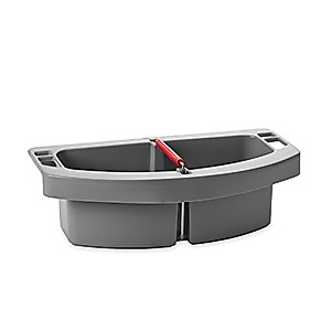 Rubbermaid Commercial Products BRUTE Maid Caddy for BRUTE Containers, 9-Inch x 16-Inch x 5, Gray, Cleaning Storage for Wipes/Spray Bottles/Brushes/Dustpans/Scrubbers/Gloves