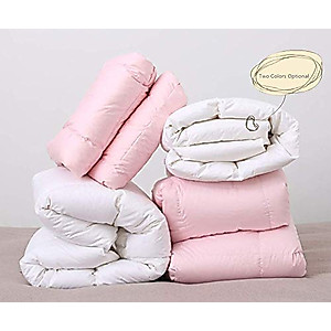 OMANIET Baby/Toddler White Down Comforter, All Season Lightweight Blanket Duvet Insert for Kids Crib Bedding, Machine Washable, Soft Cotton Shell, White, 41x48 Inches