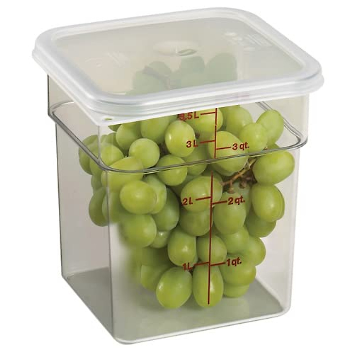 Cambro SFC2SCPP Cambro Square Seal Lid for 2 and 4 Qt. Capacity Clear Camwear Containers