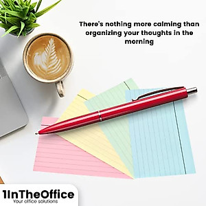 1InTheOffice Index Cards 3 x 5 Ruled Pastel Colored, Assorted 300/Pack