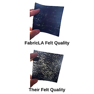 FabricLA Acrylic Felt Fabric Sheets for Crafts | Precut 9" X 12" Inch (20 cm X 30 cm) Felt Squares | Felt Fabric Sheets for DIY Crafts, Hobby, Costume, and Decoration | Black, 10 Pieces