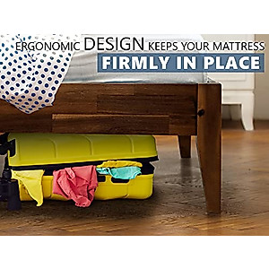 Acacia Mervyn 14 Inch Wood Platform Bed Frame Without Headboard, King, Chocolate