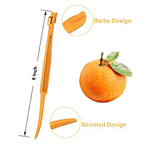 Orange Peeler Tool for Kitchen - 12 Pcs Citrus Peelers for Fruit Lemon Mango Banana, Plastic Fruit Peeler Easy Open